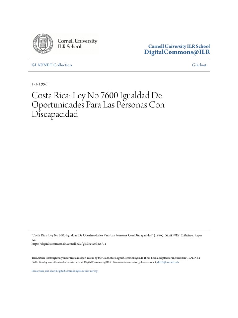 Ley 7600 | PDF | Invalidez | Discriminación