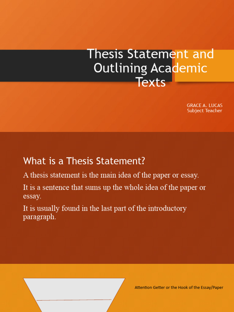 Crafting Thesis Statements and Outlines | PDF | Idea | Thesis