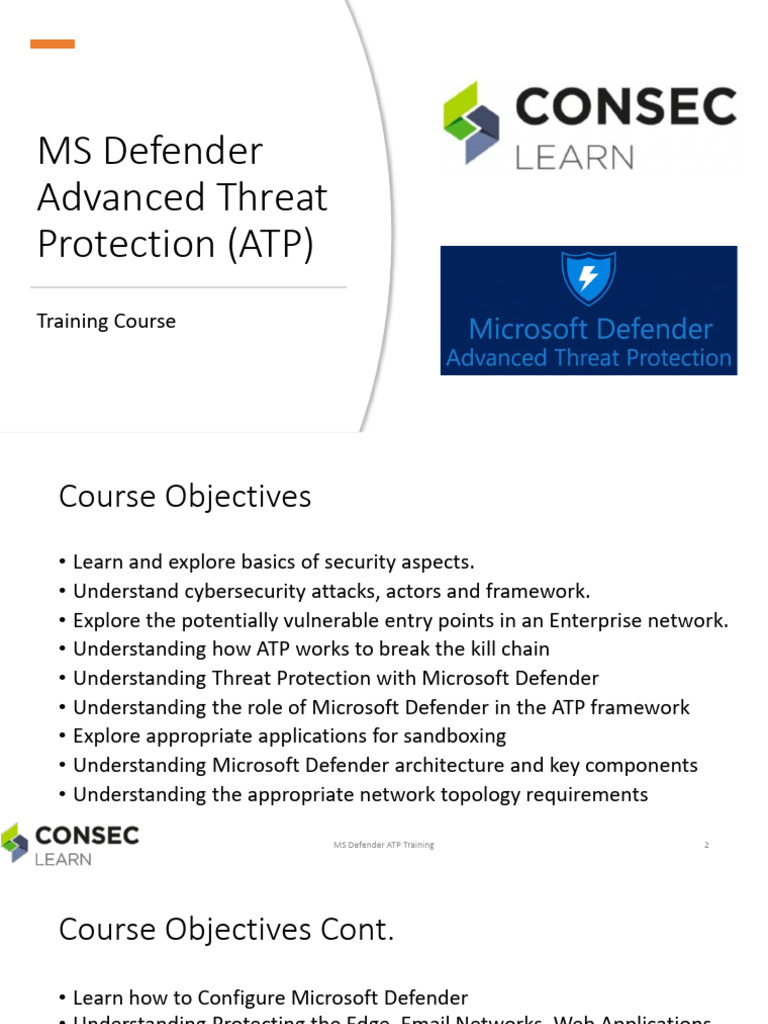 Microsoft Defender ATP Training Overview | PDF | Malware | Phishing