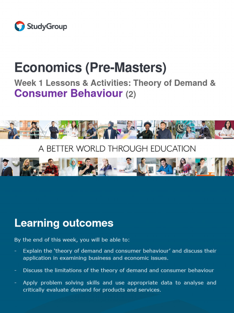 Lecture 2 Week 1 - Consumer Behaviour | PDF | Utility | Marginal Utility
