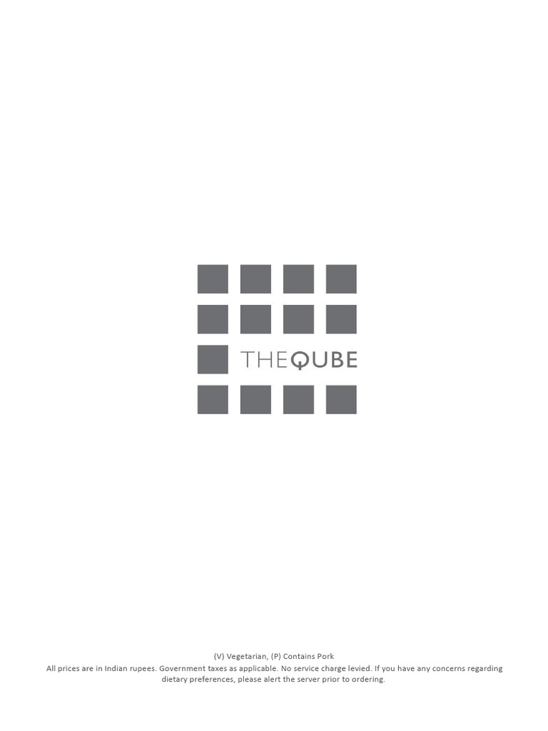 The Qube Ala Carte Menu | PDF | Indian Cuisine | Desserts