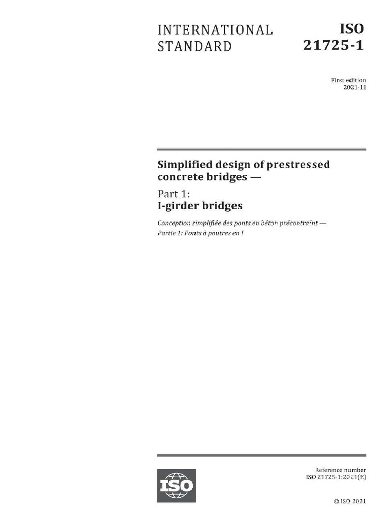 Iso 21725 1 2021 | PDF | Prestressed Concrete | International Organization For Standardization