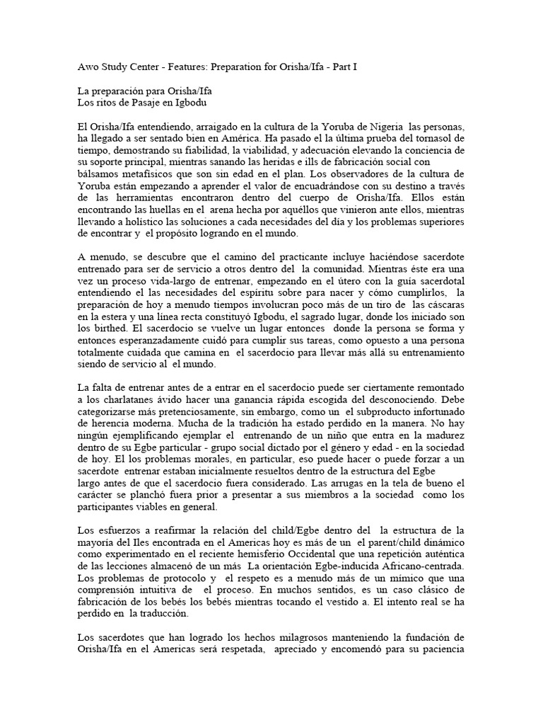 Igbodu | PDF | Experiencia | Las emociones