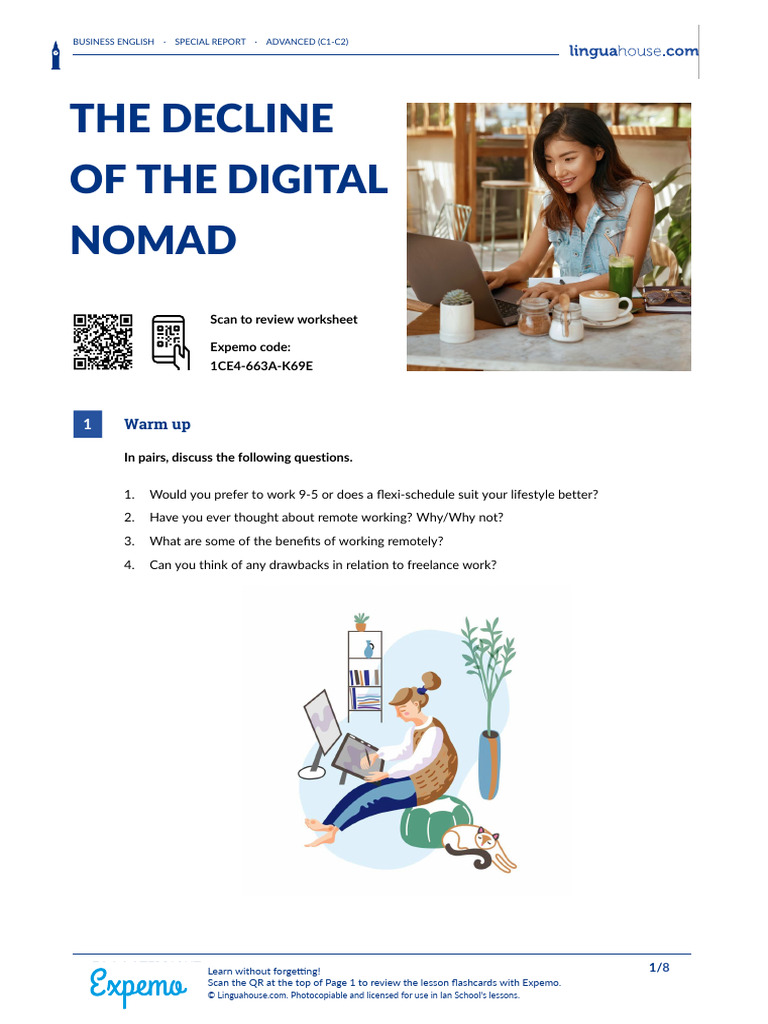 The Decline of The Digital Nomad British English Teacher | PDF | Speed Reading | Vocabulary