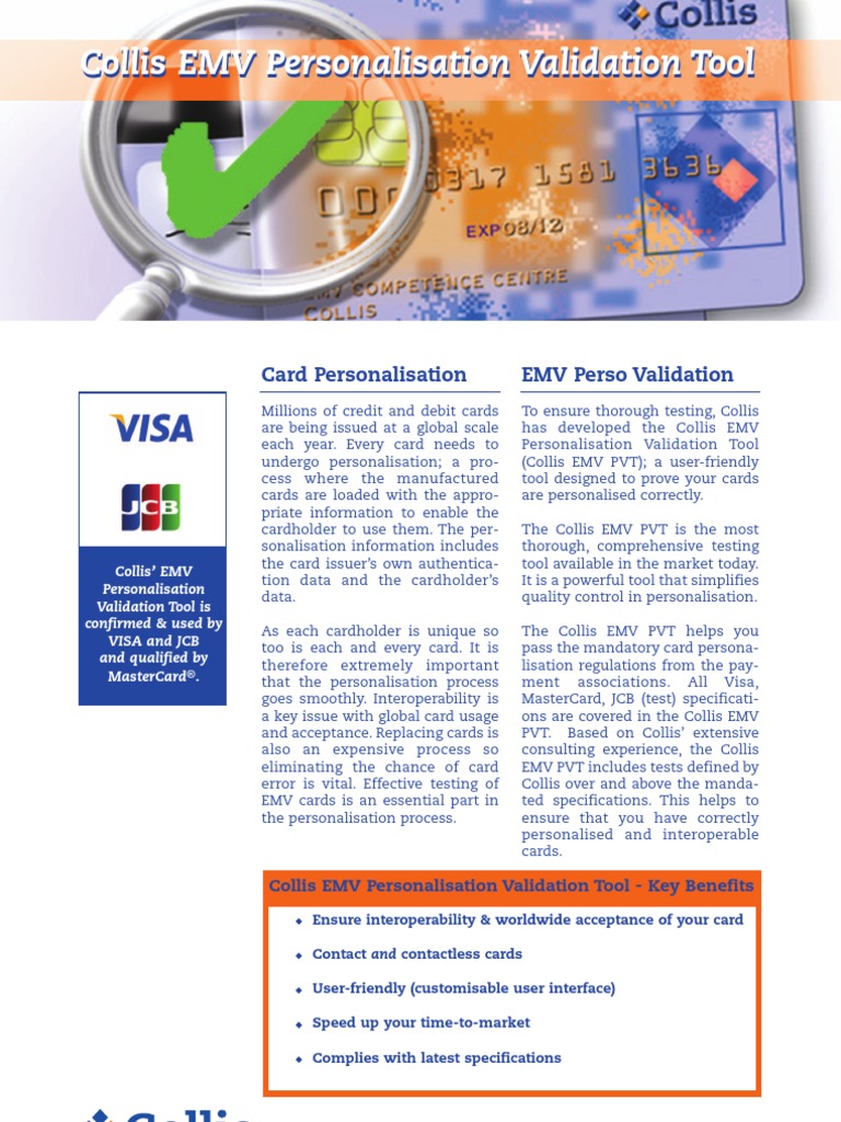 Collis EMV Personal Is at Ion Validation Tool | PDF | Emv | Visa Inc. Collis EMV Personal Is at Ion Validation Tool | PDF | Emv | Visa Inc.