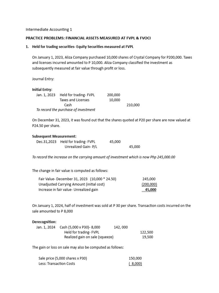 IA Practice Problems Investments | PDF | Investing | Fair Value