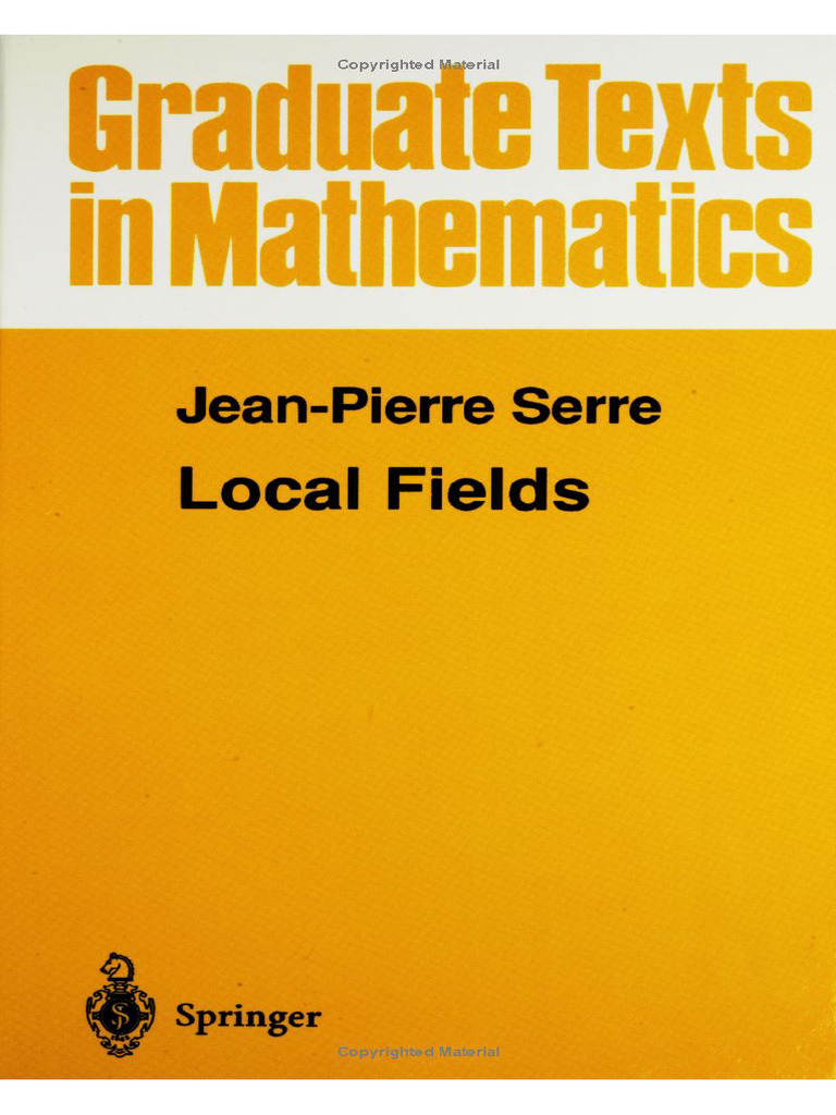 GTM 067.Local.fields,.Jean Pierre.serre.（局部域） | PDF