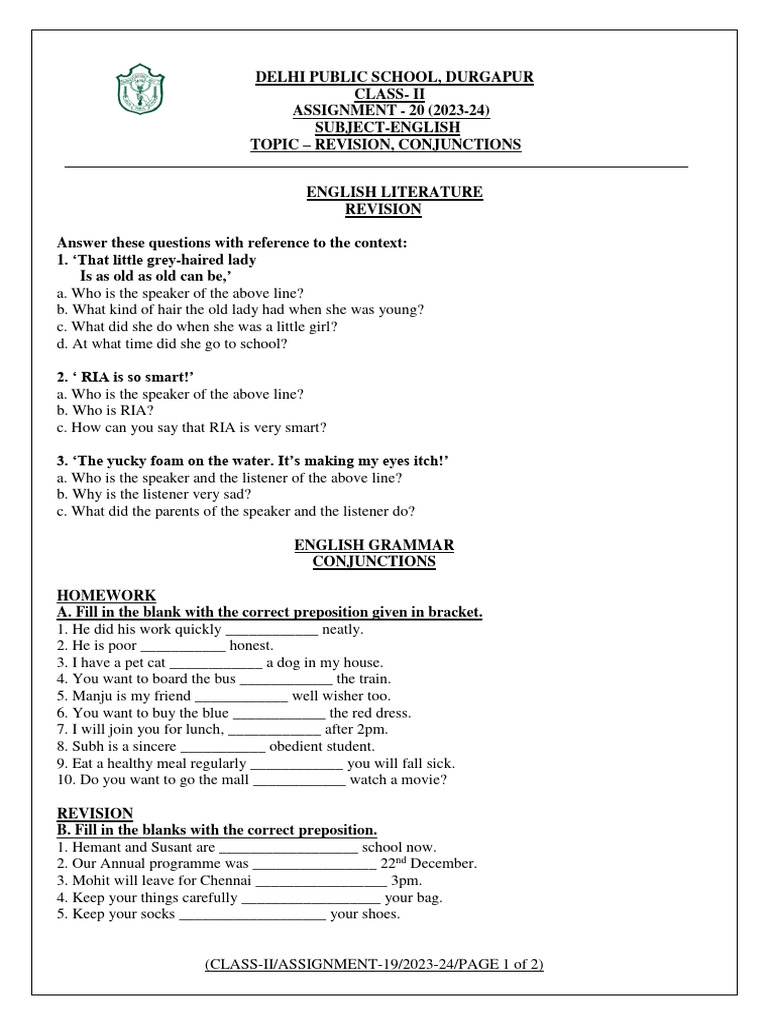 Class 2 Assignment | PDF