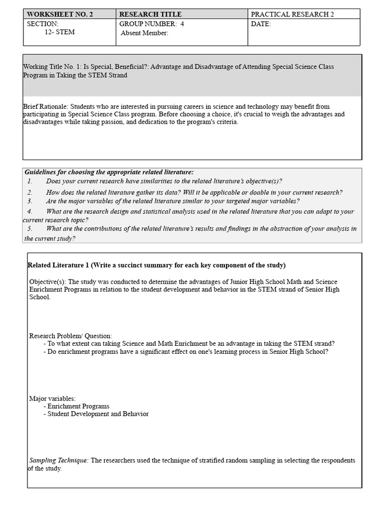 Worksheet-2 GROUP 4-1 | PDF | Self Efficacy | Science, Technology ...