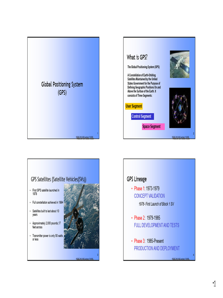 GPS Handouts | PDF | Global Positioning System | Satellite