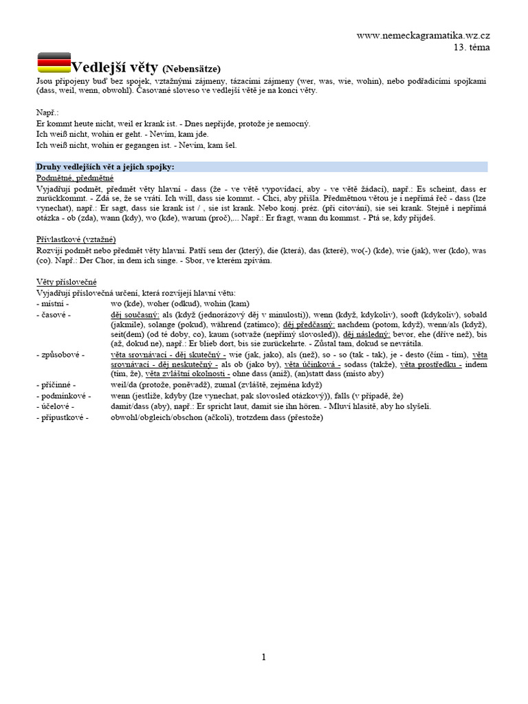 13 - Vedlejsi Vety | PDF