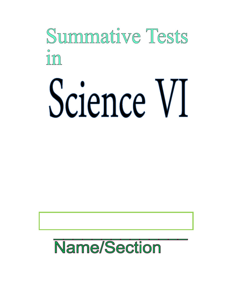 Summative Test in Science 6 Module 3-4 | Download Free PDF | Solubility ... Summative Test in Science 6 Module 3-4 | Download Free PDF | Solubility ...