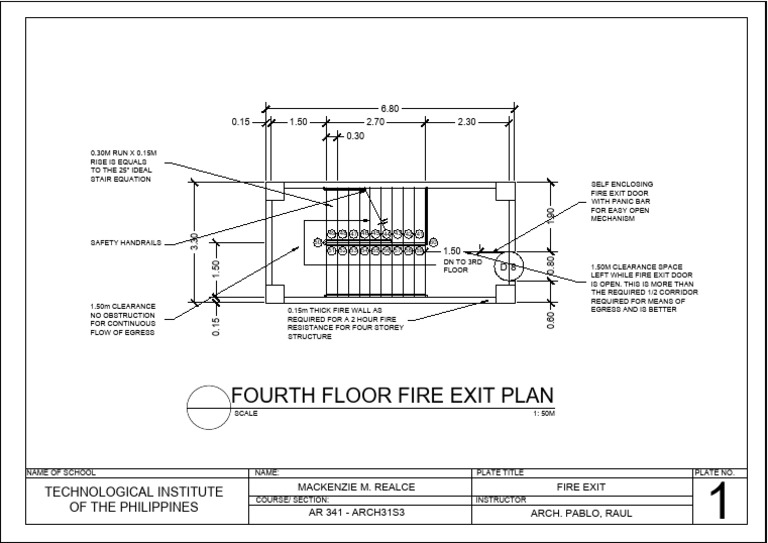 Fire Exit 4th Floor | PDF | Building Technology | Architectural Design