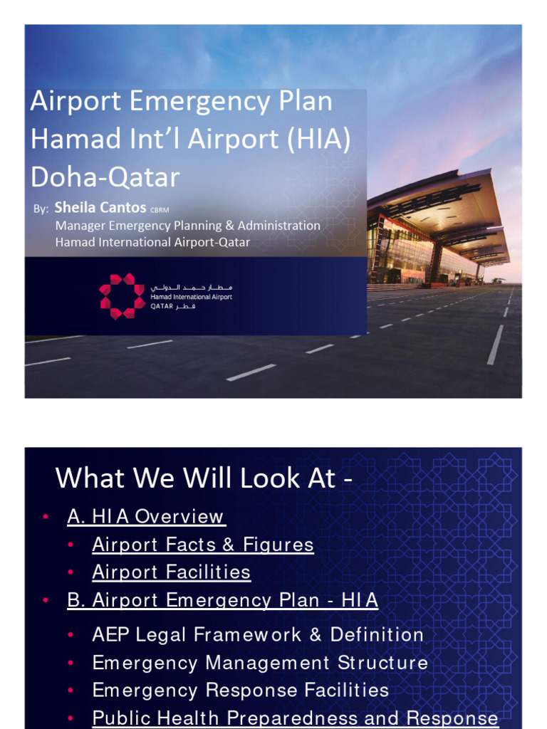 Hamad International Airport Emergency Plan | PDF | Airport ...