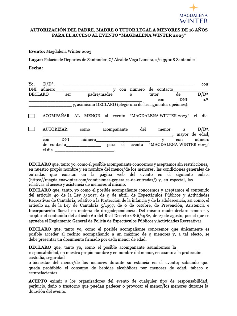 Magdalena Winter Autorizacion Menores 16 | PDF | Justicia | Crimen y ...