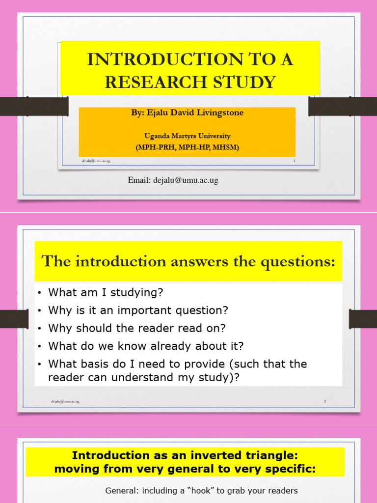 Research Study Introduction Guide | PDF