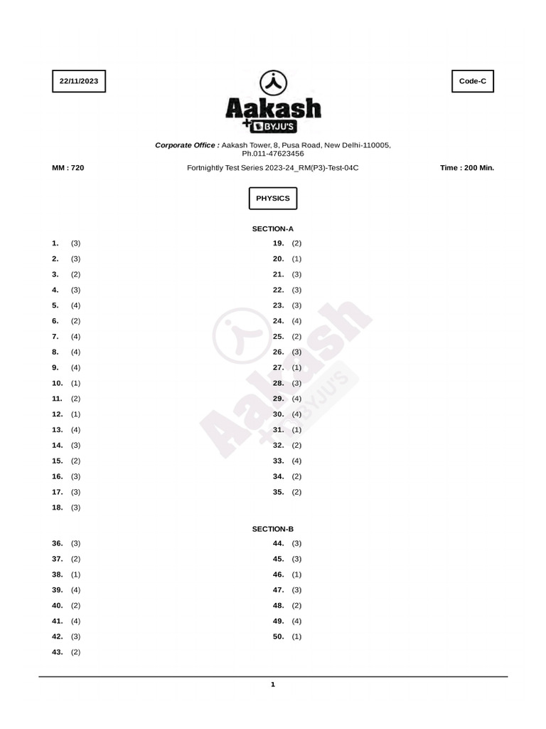 FT-04 Sol (Phase-03) | PDF