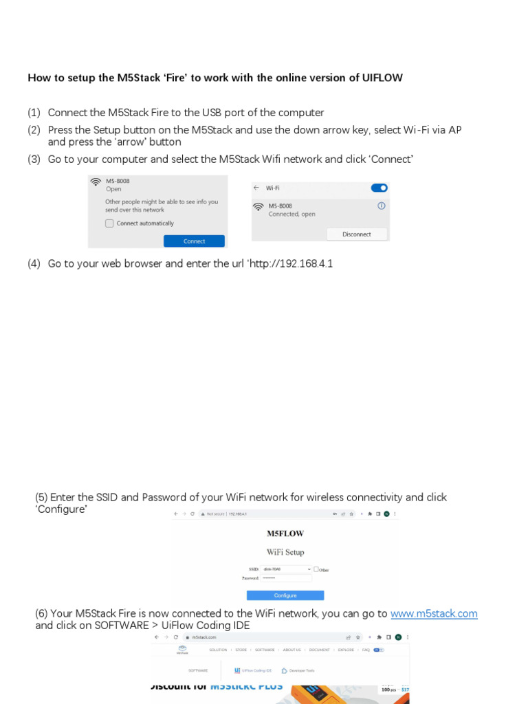 M5Stack UiFlow Online Configuration and Setup | PDF