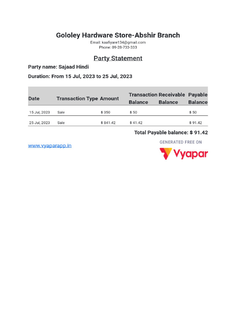 Party Statement | PDF