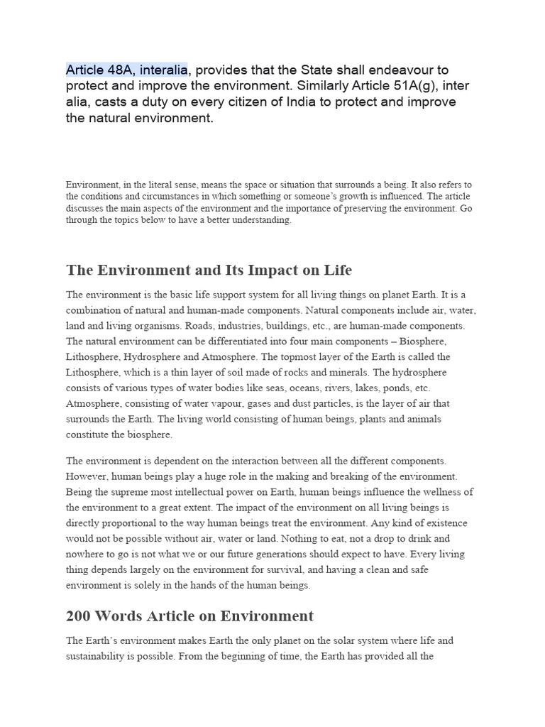 Environment | PDF | Natural Environment | Earth Sciences