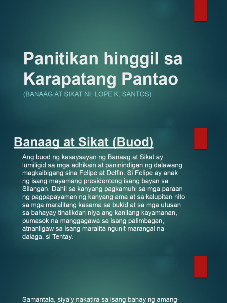 Panitikan Hinggil Sa Karapatang Pantao | PDF