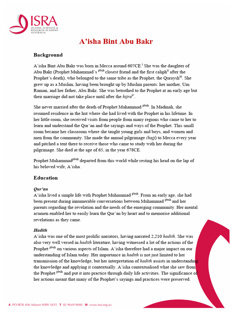 .Auwp Contentuploads2021032 Aisha Explained 2017 Edition PDF | PDF | Muhammad | Hadith