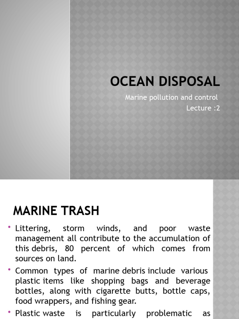 Ocean Disposal | PDF | Waste | Incineration