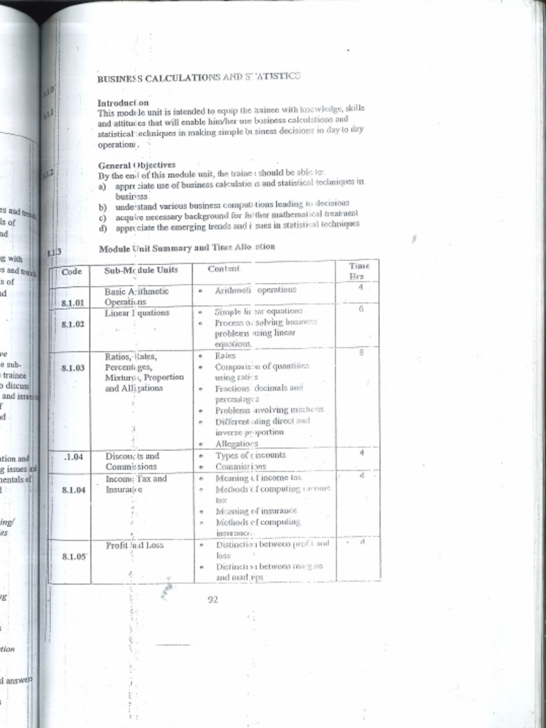 Business Calculation and Stats | PDF