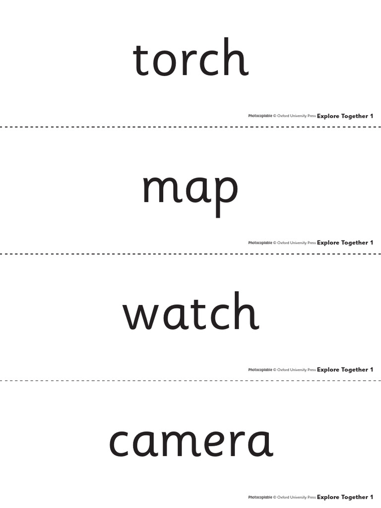 Explore-Together 1 Wordcards | PDF