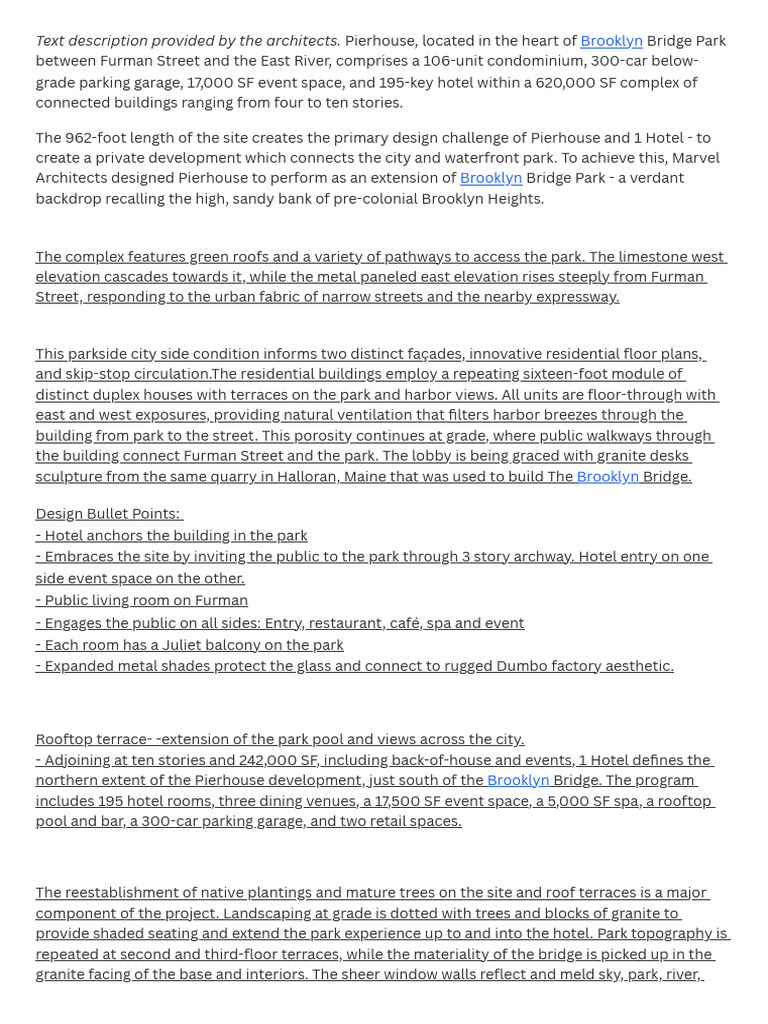 1 Hotel Case Study | PDF | Roof | Buildings And Structures