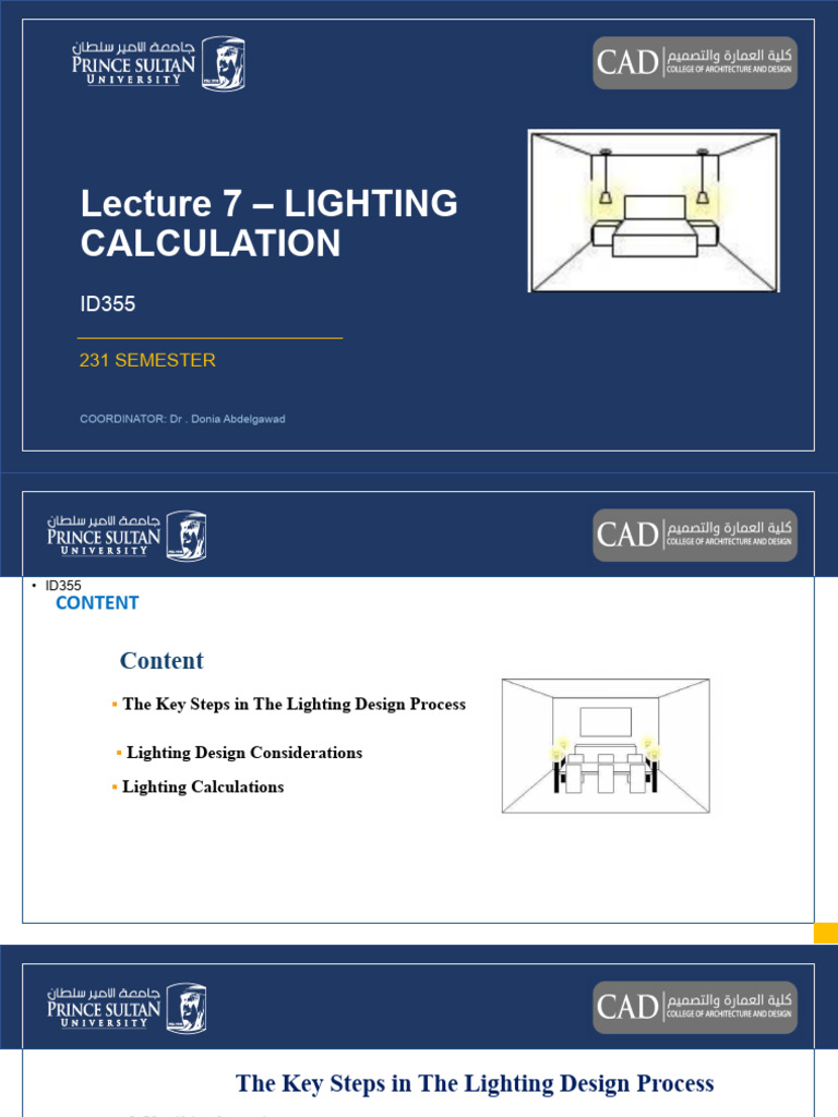 Lecture 7 - Lighting Calculation | Download Free PDF | Lighting | Incandescent Light Bulb