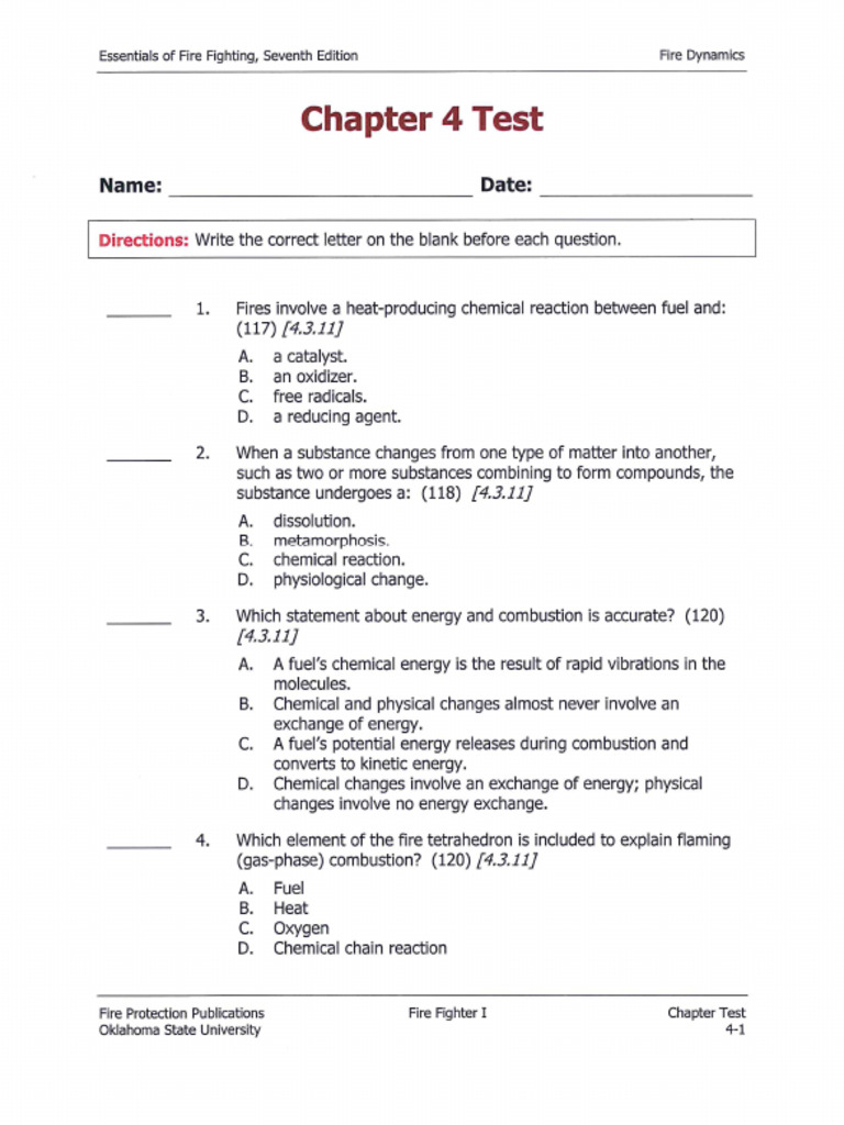 Chapter 4 Test | PDF