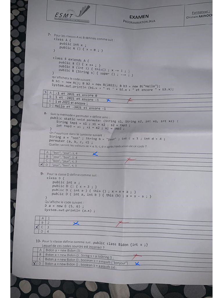 Corrigé 2 Java | PDF