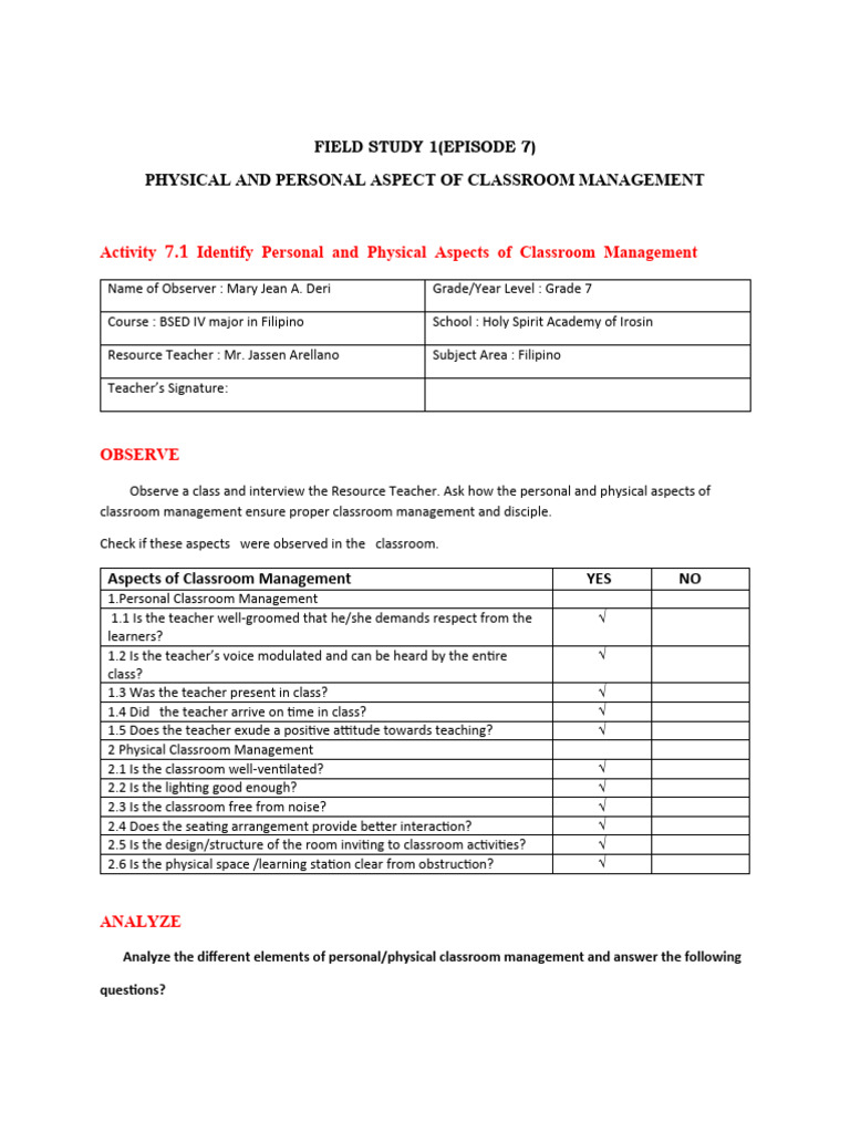 Aye NNNNNN | PDF | Curriculum | Classroom Management