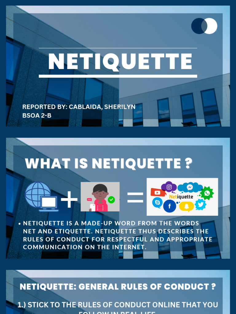 NETIQUETTE | PDF | Internet Forum | Online Chat
