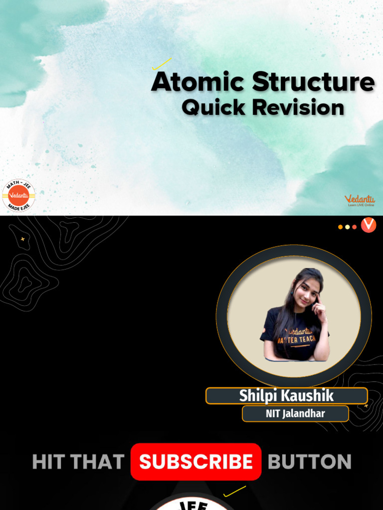 Atomic Structure - 1 | PDF | Atomic Orbital | Atoms Atomic Structure - 1 | PDF | Atomic Orbital | Atoms