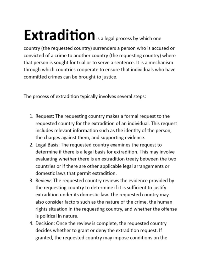 Extradition | PDF | Extradition | Asylum Seeker