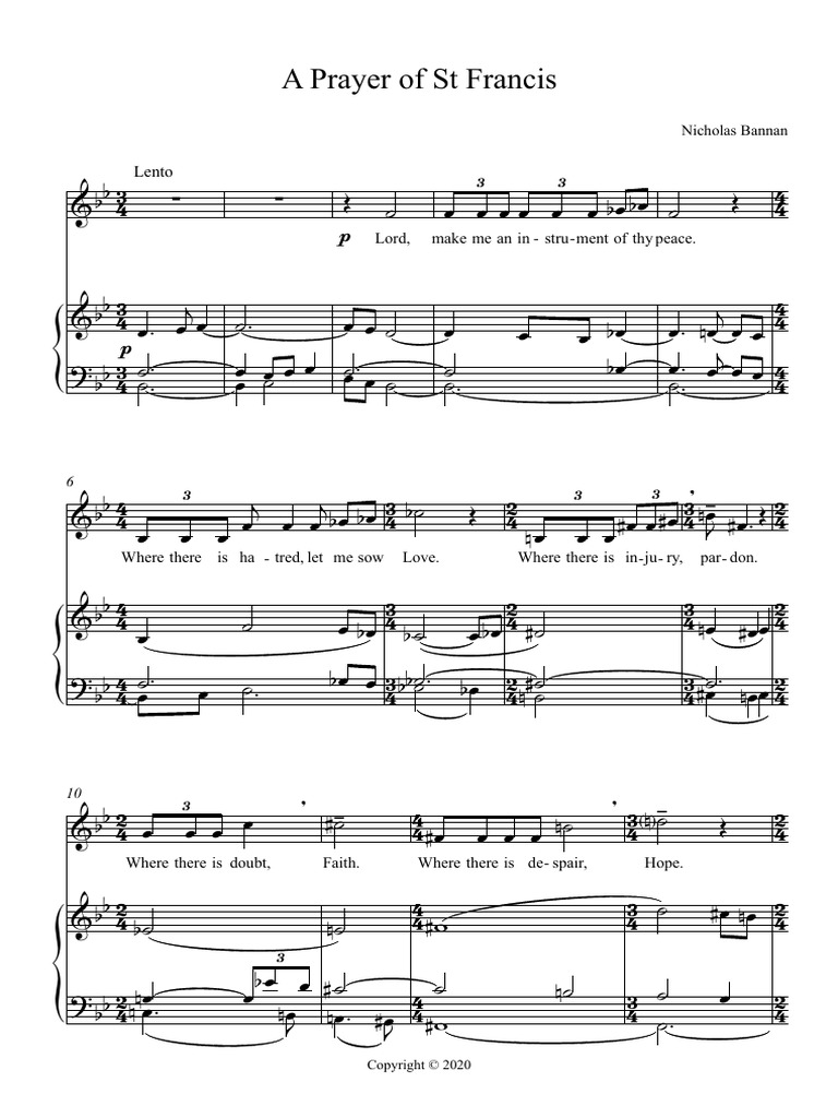 A Prayer of ST Francis - Full Score | PDF