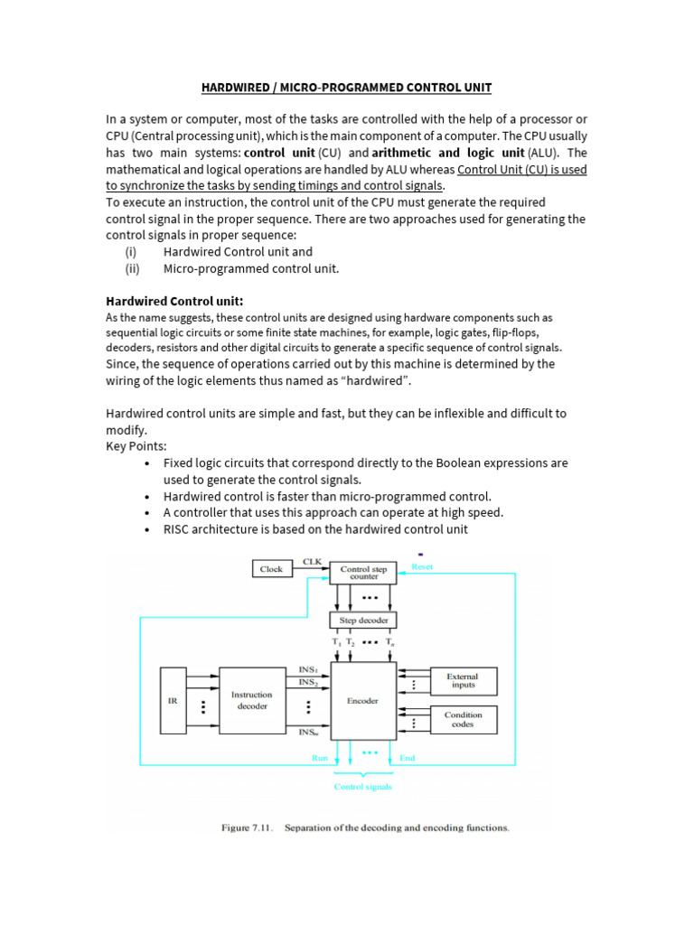 Hardwired & Micro-Programmed C.U. | PDF | Central Processing Unit | Digital Technology
