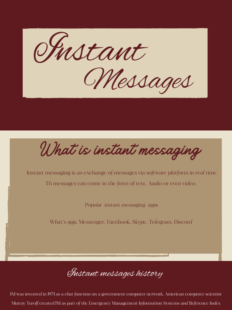 History of Instant Messaging | PDF | Instant Messaging | Multimedia