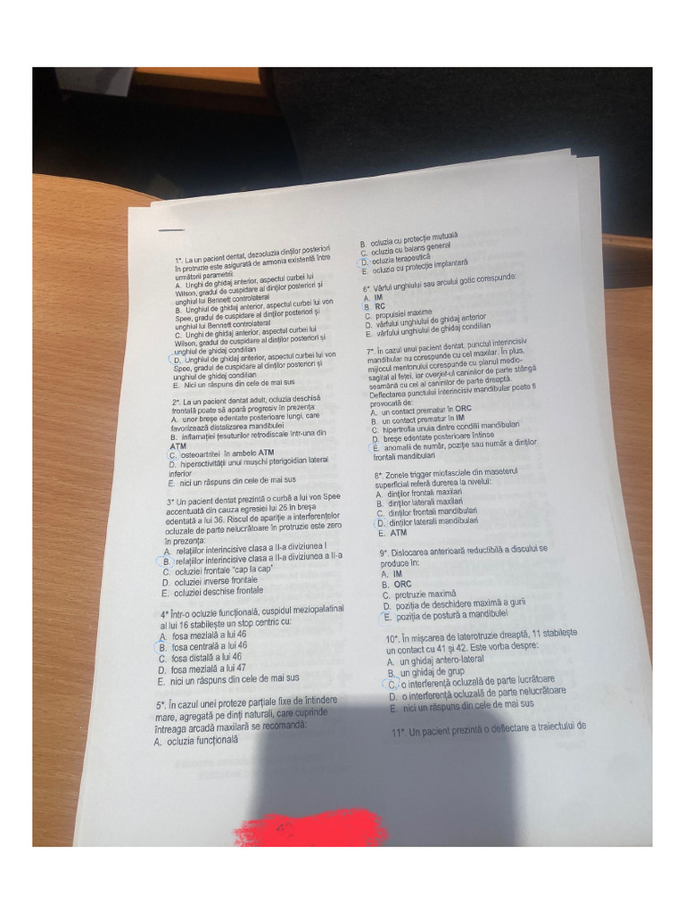 Simulare Ocluzo 2023 | PDF