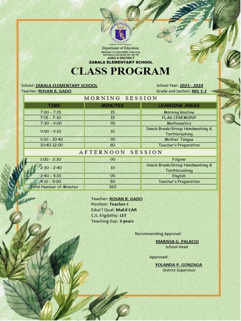 Vces Class Program | PDF Vces Class Program | PDF