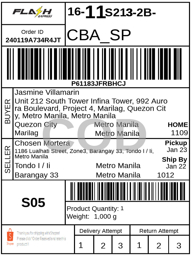 Cba - SP: 240119A734R4JT | PDF