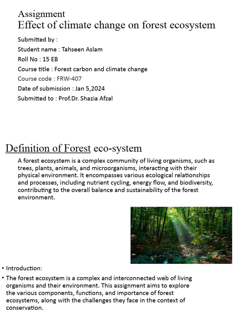 Effect Of Climate Change On Forest Ecosystem 88 Pdf Ecosystem