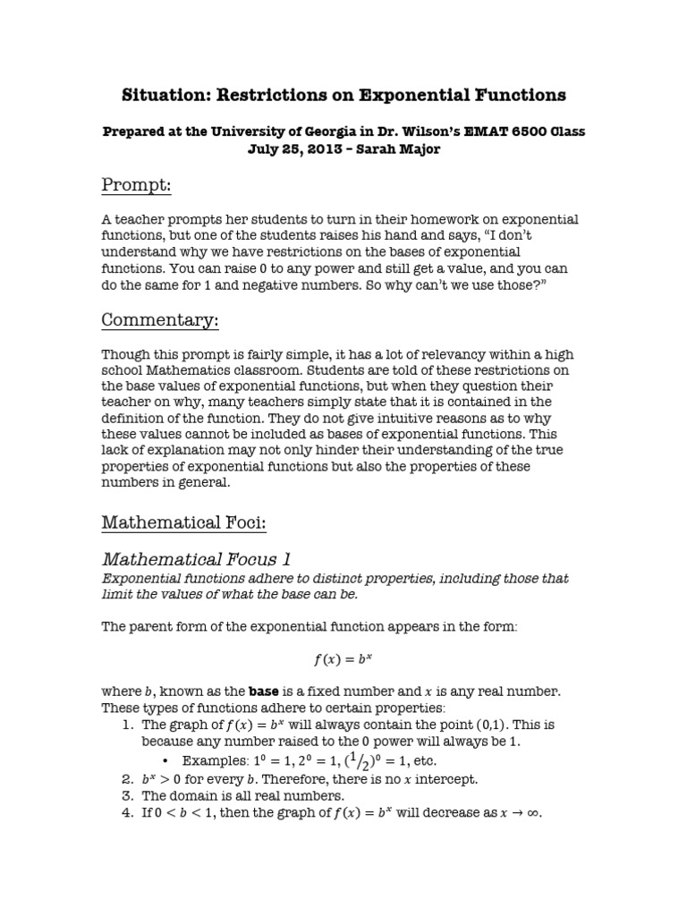 Exponential Bases | PDF | Function (Mathematics) | Exponential Function Exponential Bases | PDF | Function (Mathematics) | Exponential Function