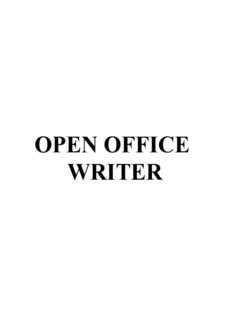 Combined Open Office Writer | PDF