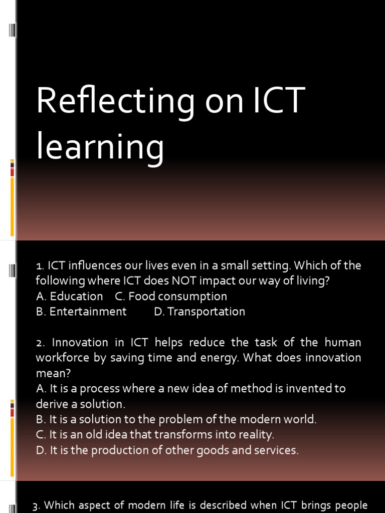 2.4 Reflecting On ICT Learning | Download Free PDF | Educational ...