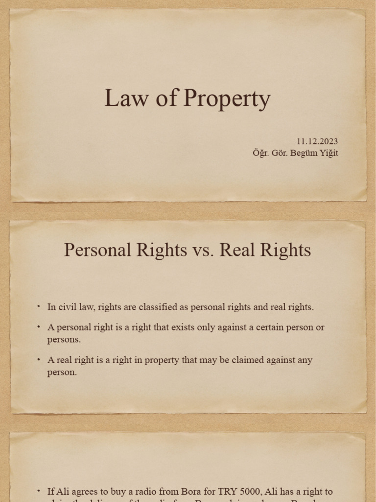 Legal Terminology - Ders 7 | PDF | Concurrent Estate | Property