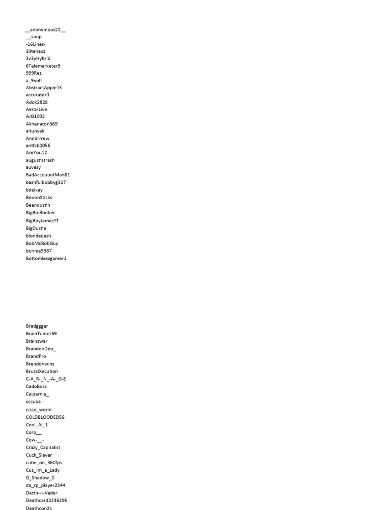 Rockstar Cheater Block List | PDF | Games & Activities