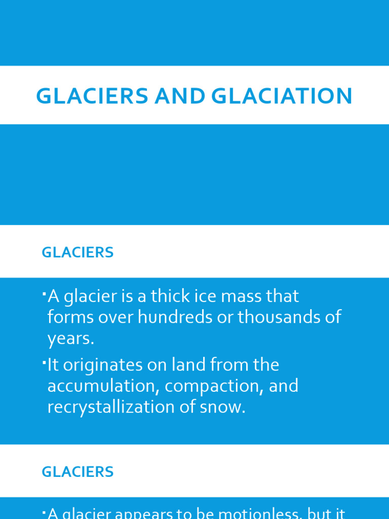 Glaciers and Glaciation | PDF | Glacier | Valley